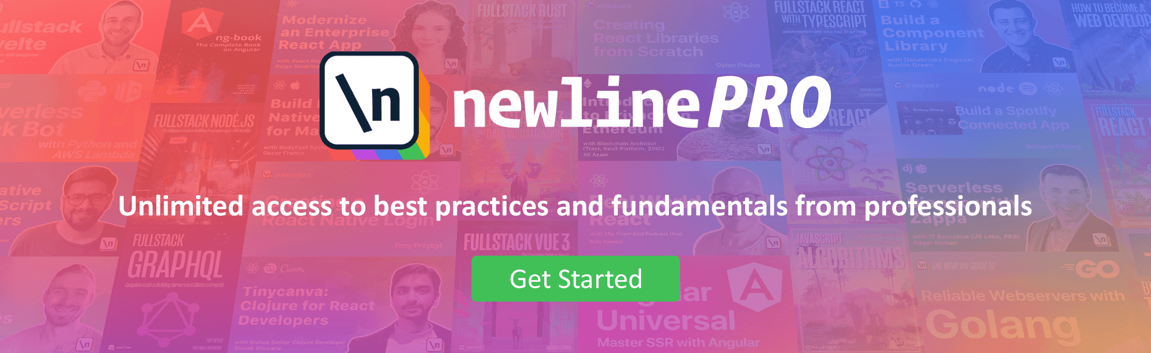 newline | Learn to build React, Angular, Vue, GraphQL, and Node.js Apps with real-world projects